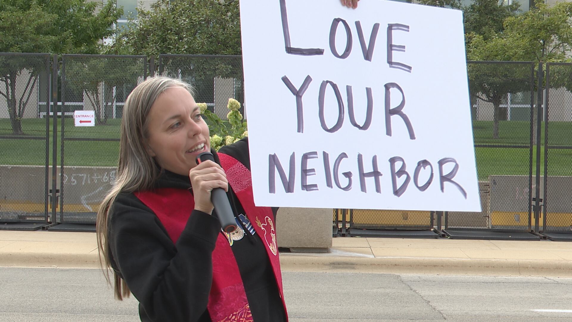 Hundreds protest against federal presence in Rockford, Chicago