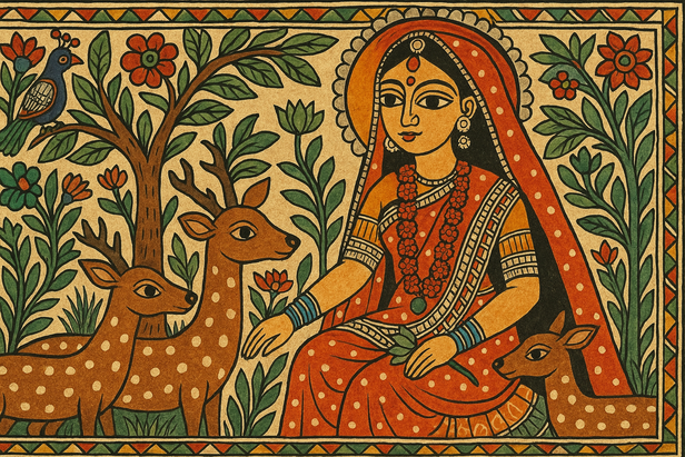Sita and Her Sacred Connection with Deer in Mithila Tradition