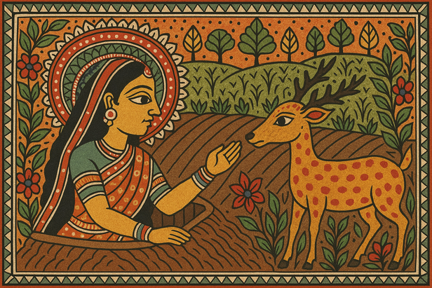 Sita and Her Sacred Connection with Deer in Mithila Tradition