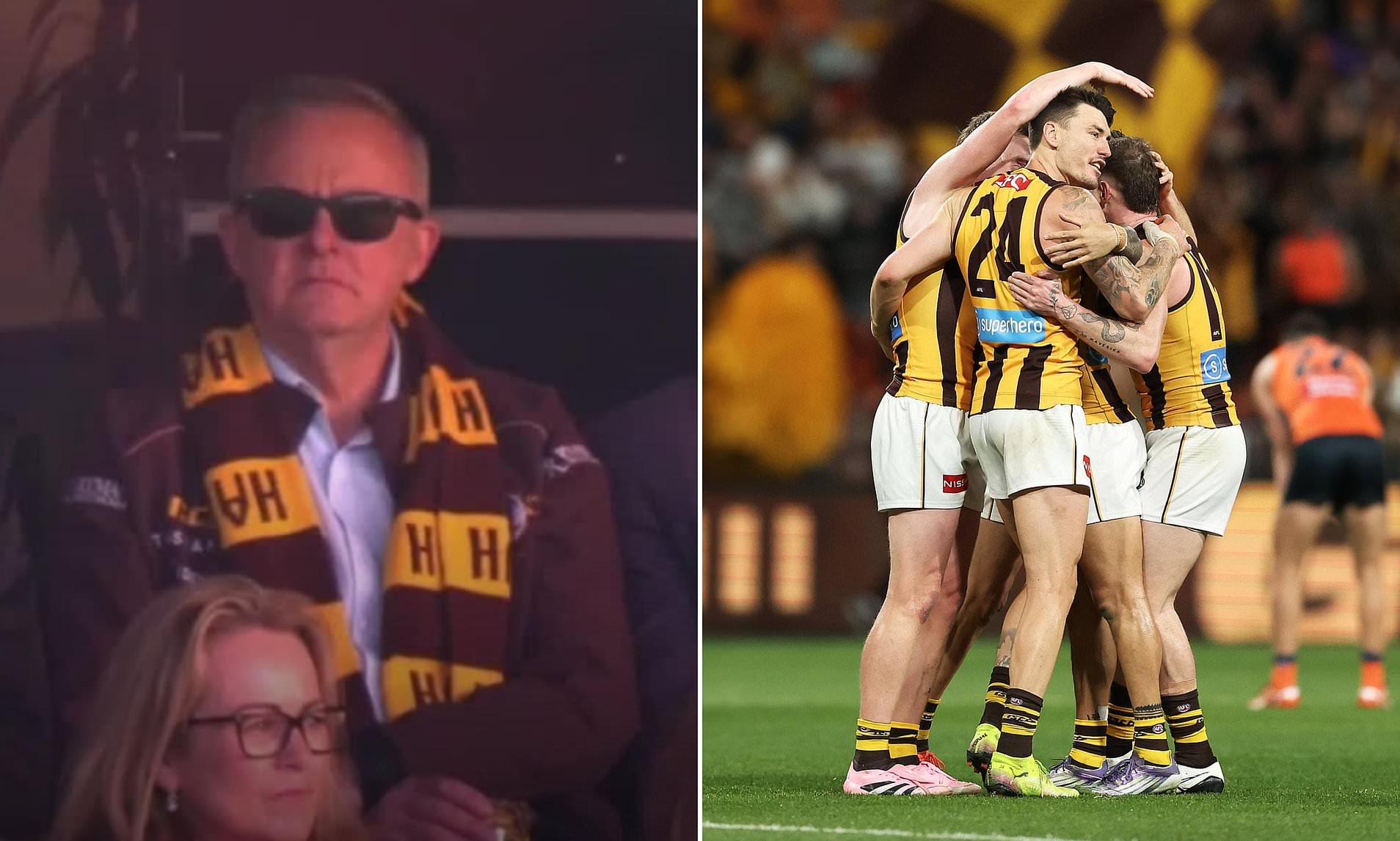 Awkward moment Prime Minister Anthony Albanese is booed by footy fans