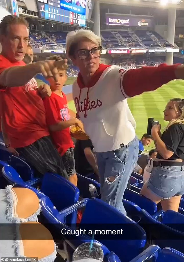 New footage shows 'Phillies Karen' confronting ANOTHER fan and flipping ...