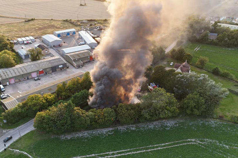 Firefighters share update on major building fire in Cambridgeshire village