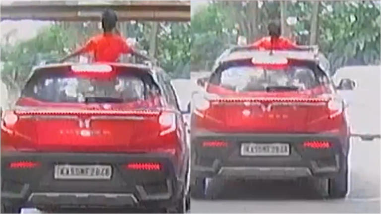 Bengaluru: Boy Hits Head on Overhead Barrier While Popping Out of Car ...