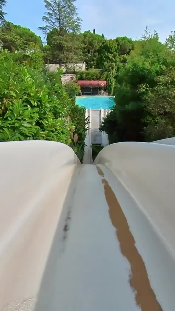 POV: Speeding Down a Wild Waterpark Slide!