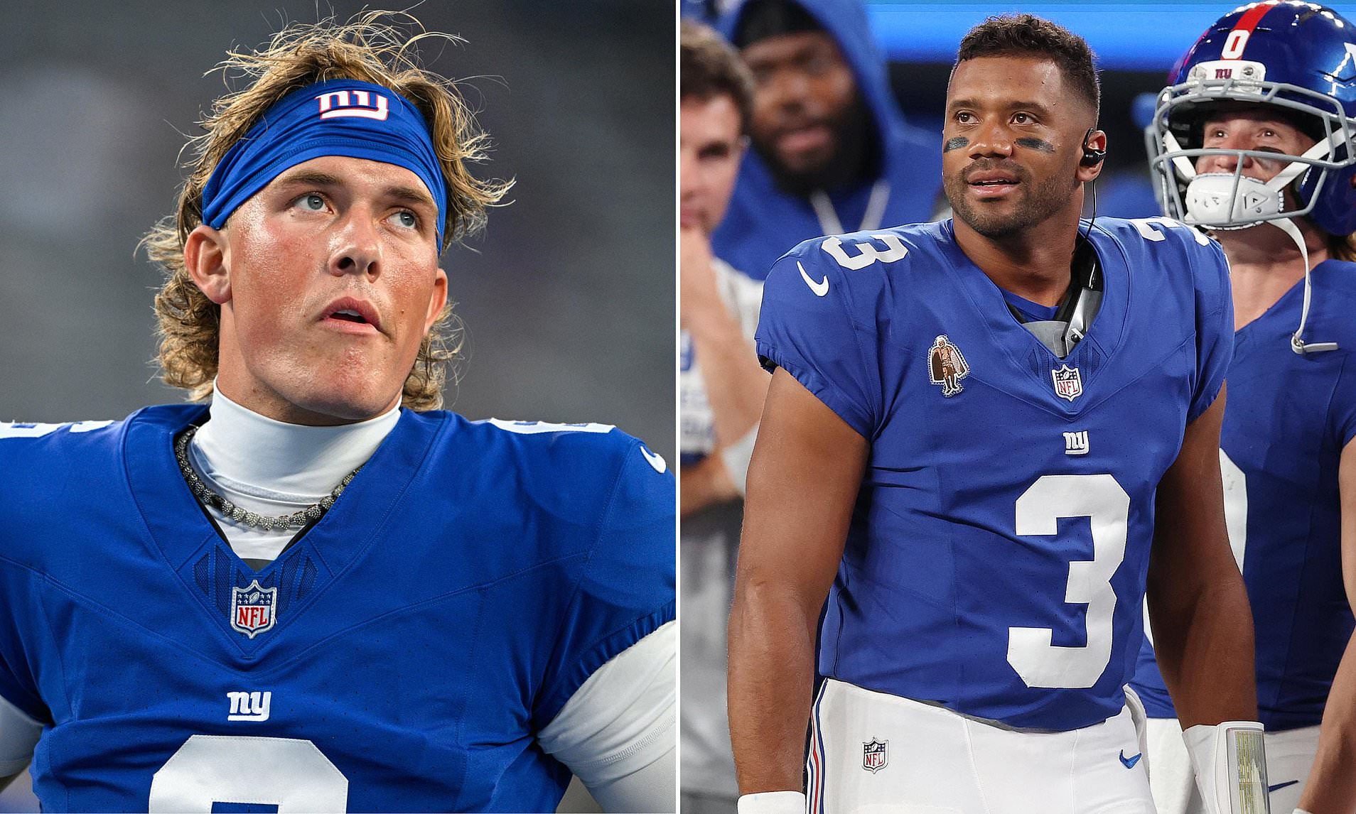 Giants 'plan major Jaxson Dart twist' after naming Russell Wilson ...