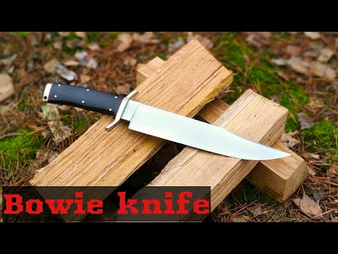 Knife making. Bowie knife forging.
