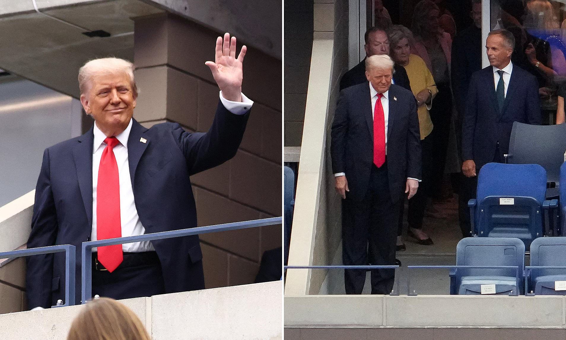 Donald Trump arrives at US Open final ahead of Jannik Sinner vs Carlos ...