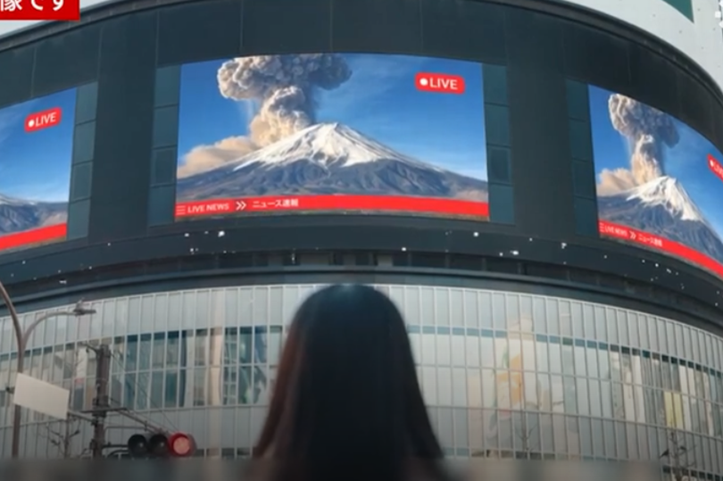 Mount Fuji eruption AI warning video terrifies locals and tourists