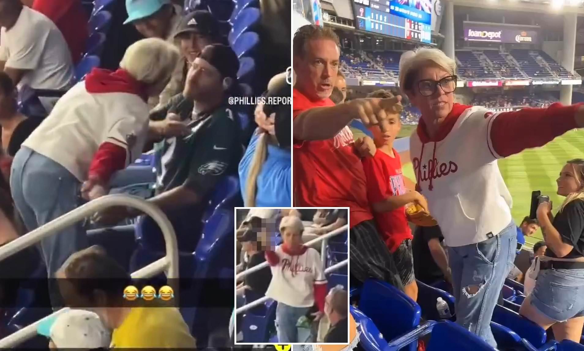 New footage shows 'Phillies Karen' confronting ANOTHER fan and flipping ...