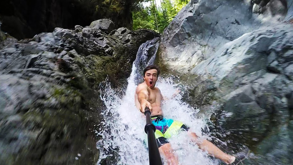 Slip and Slide Waterfall 35ft in 4K
