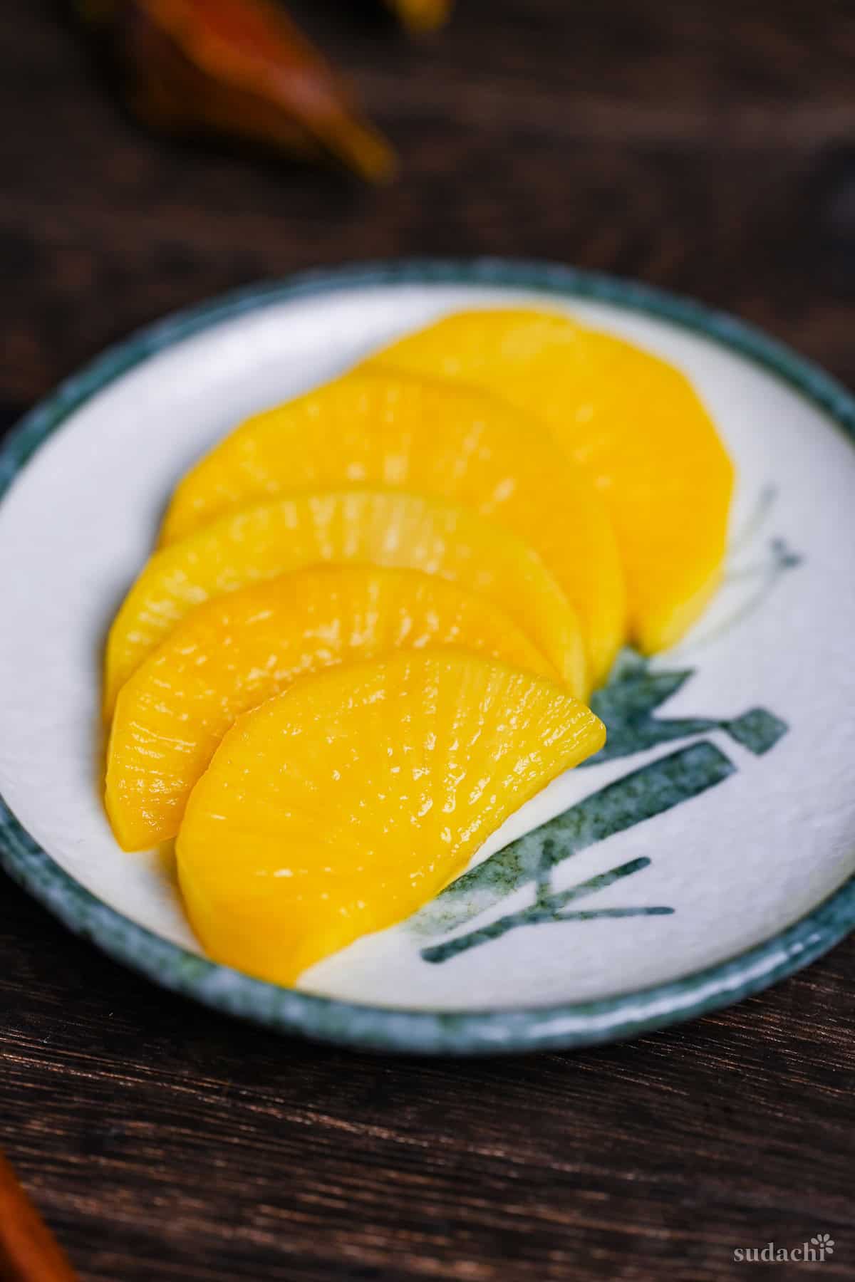 Quick & Easy Takuan (Yellow Daikon Pickles)