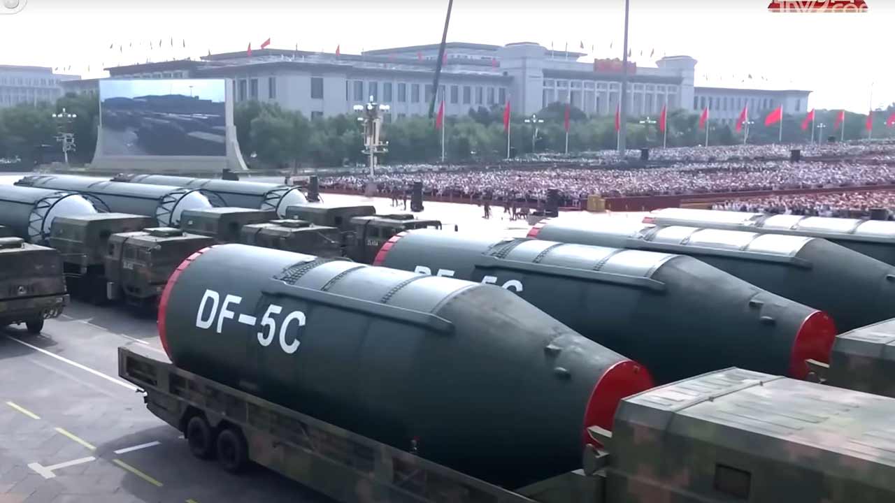 China shows nuclear missile with 12,400-mile strike power