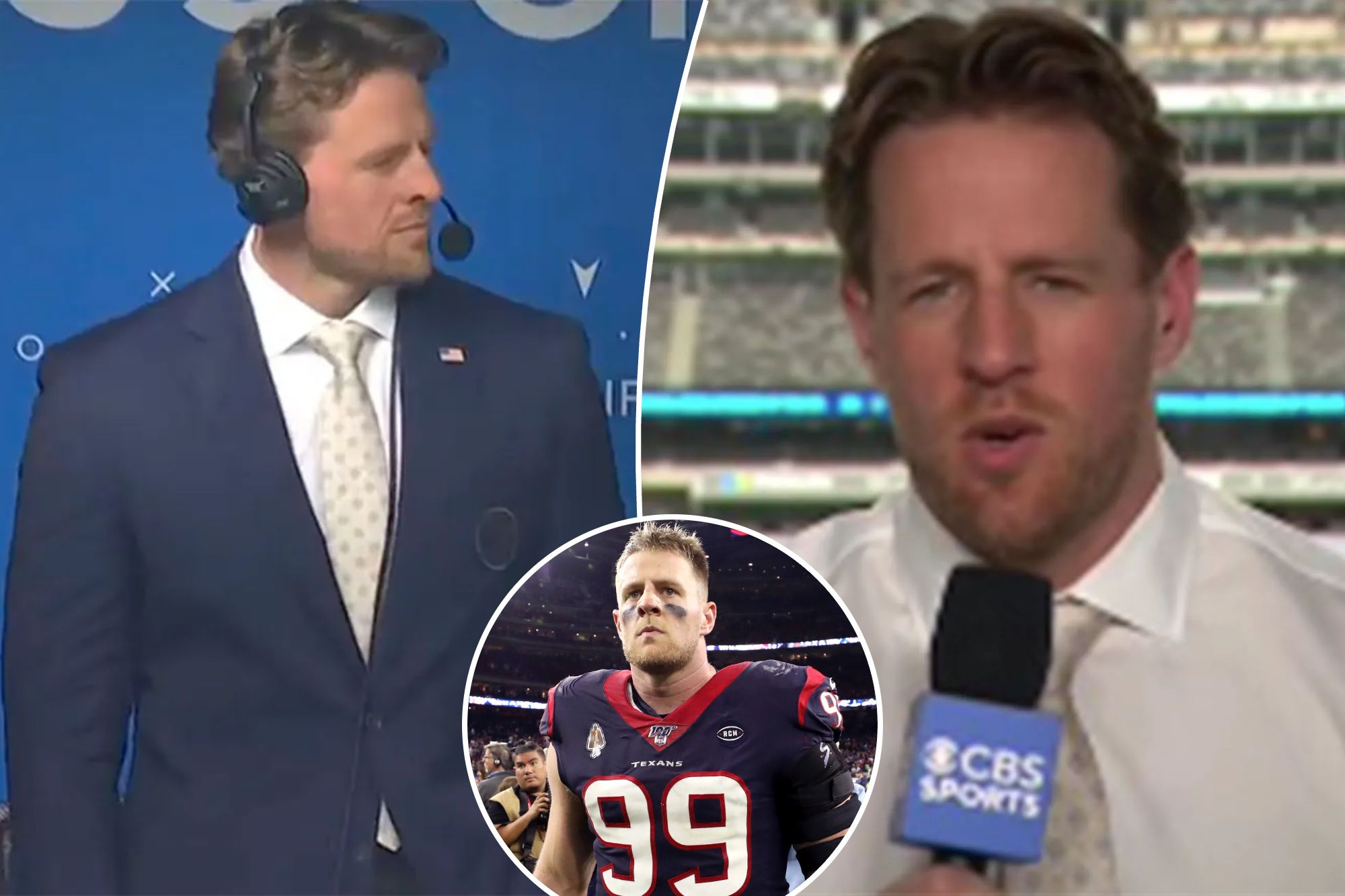 J.J. Watt’s ‘feathered and lethal’ hairstyle draws attention in his CBS booth debut
