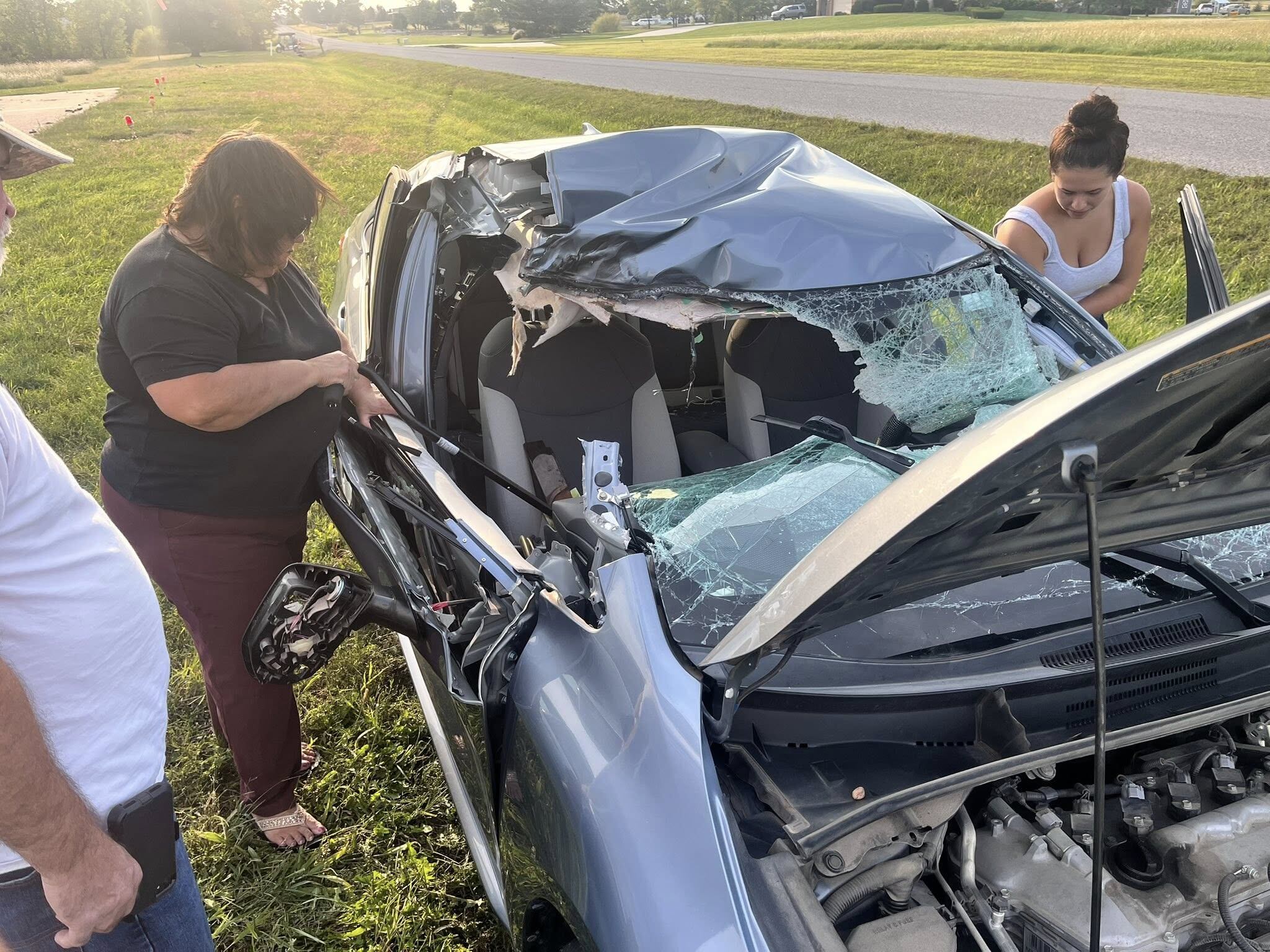 Driver, pilot walk away without major injuries after small plane clips ...