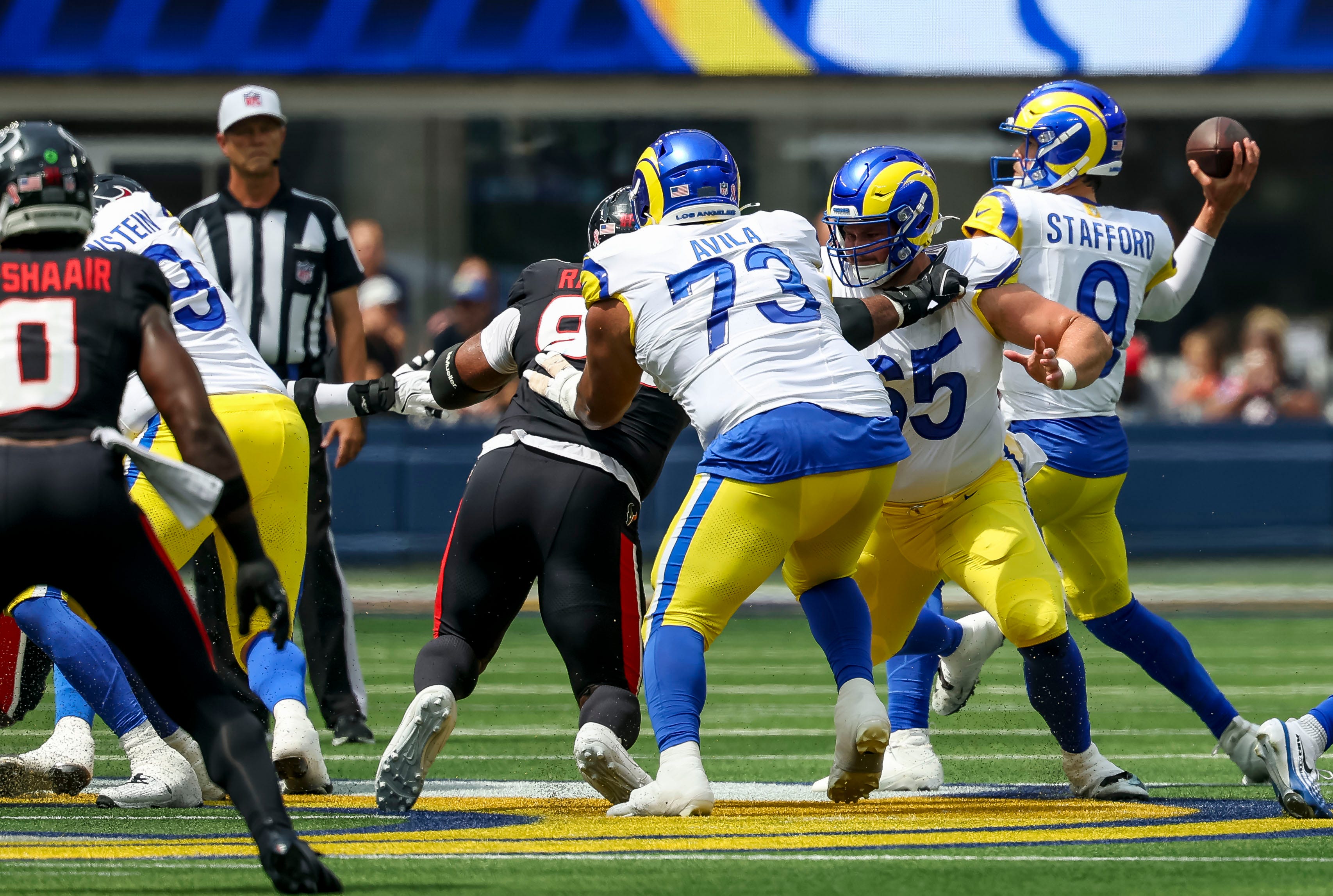 This chart shows Rams' pass protection was the worst in the NFL in Week 1