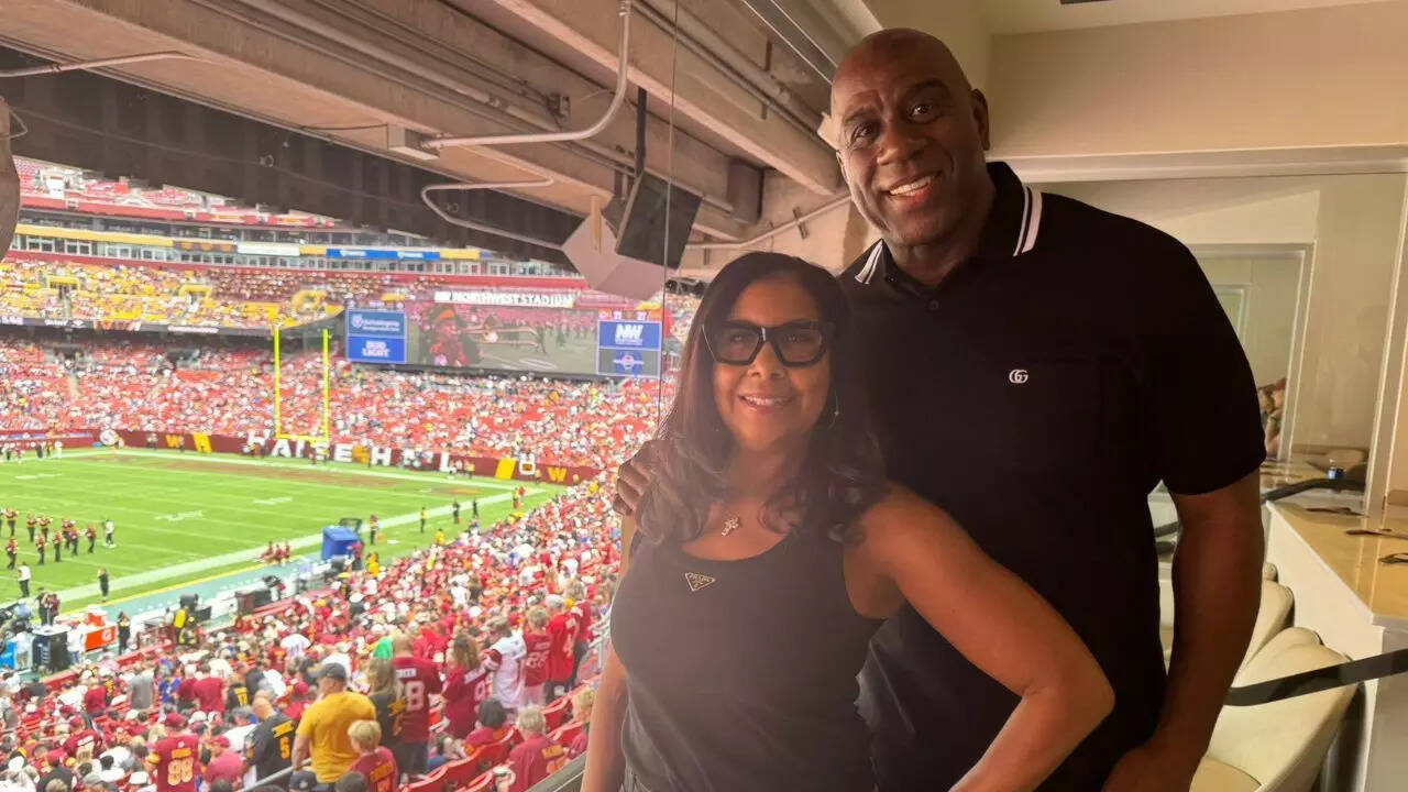 Magic Johnson and wife Cookie Johnson share their victorious Sunday as ...