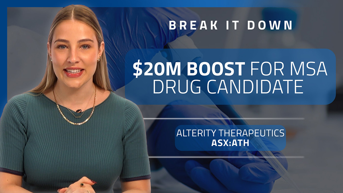 Break it Down: Funding boost for Alterity’s MSA drug candidate