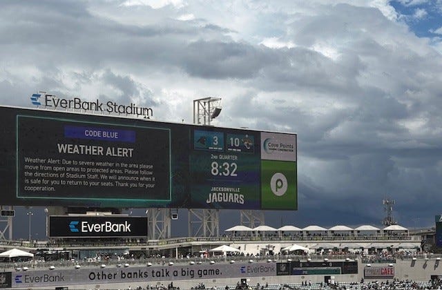 Jacksonville Jaguars weather delay: Game resumes at 3:10 p.m. with Jags ...