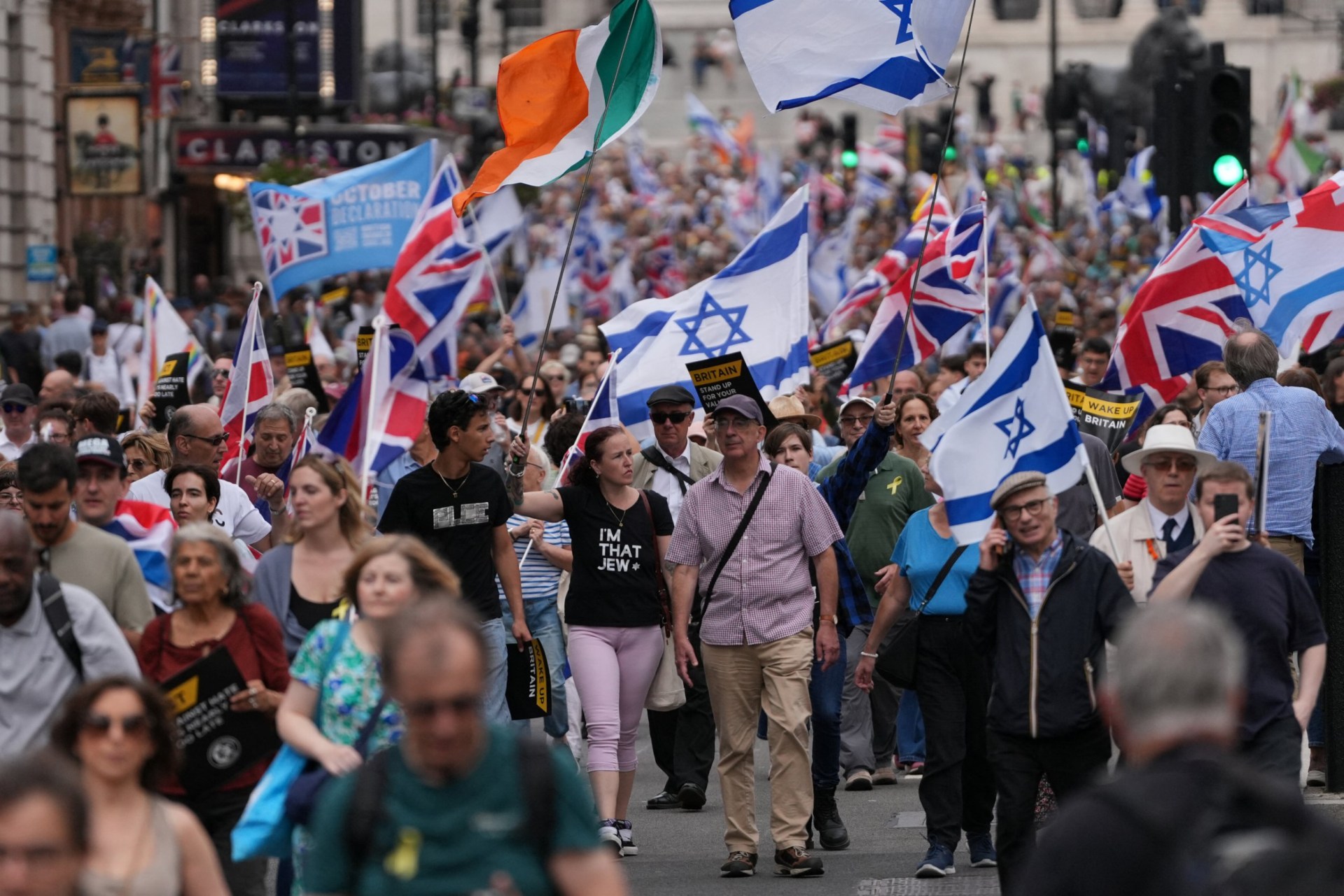 Thousands march in London against rising anti-Semitism