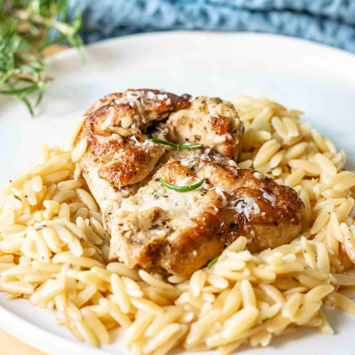 Lemon Rosemary Chicken and Orzo