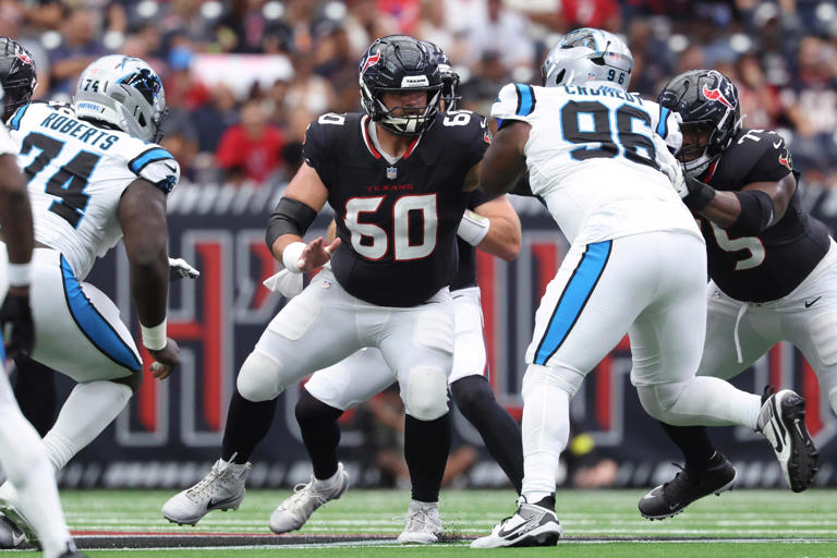 Texans OL Jake Andrews carted off vs. Rams with ankle injury