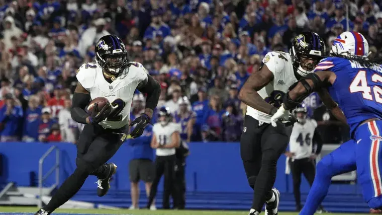 Derrick Henry stats today: Ravens RB dominates Bills defense in first half
