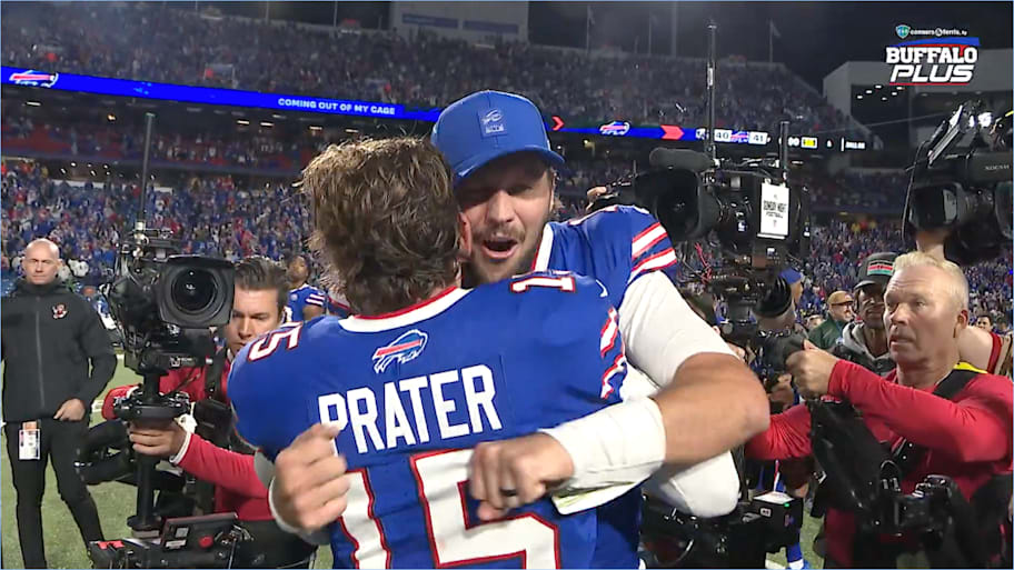 Josh Allen Was So Hyped for New Kicker Matt Prater After Game-Winning FG