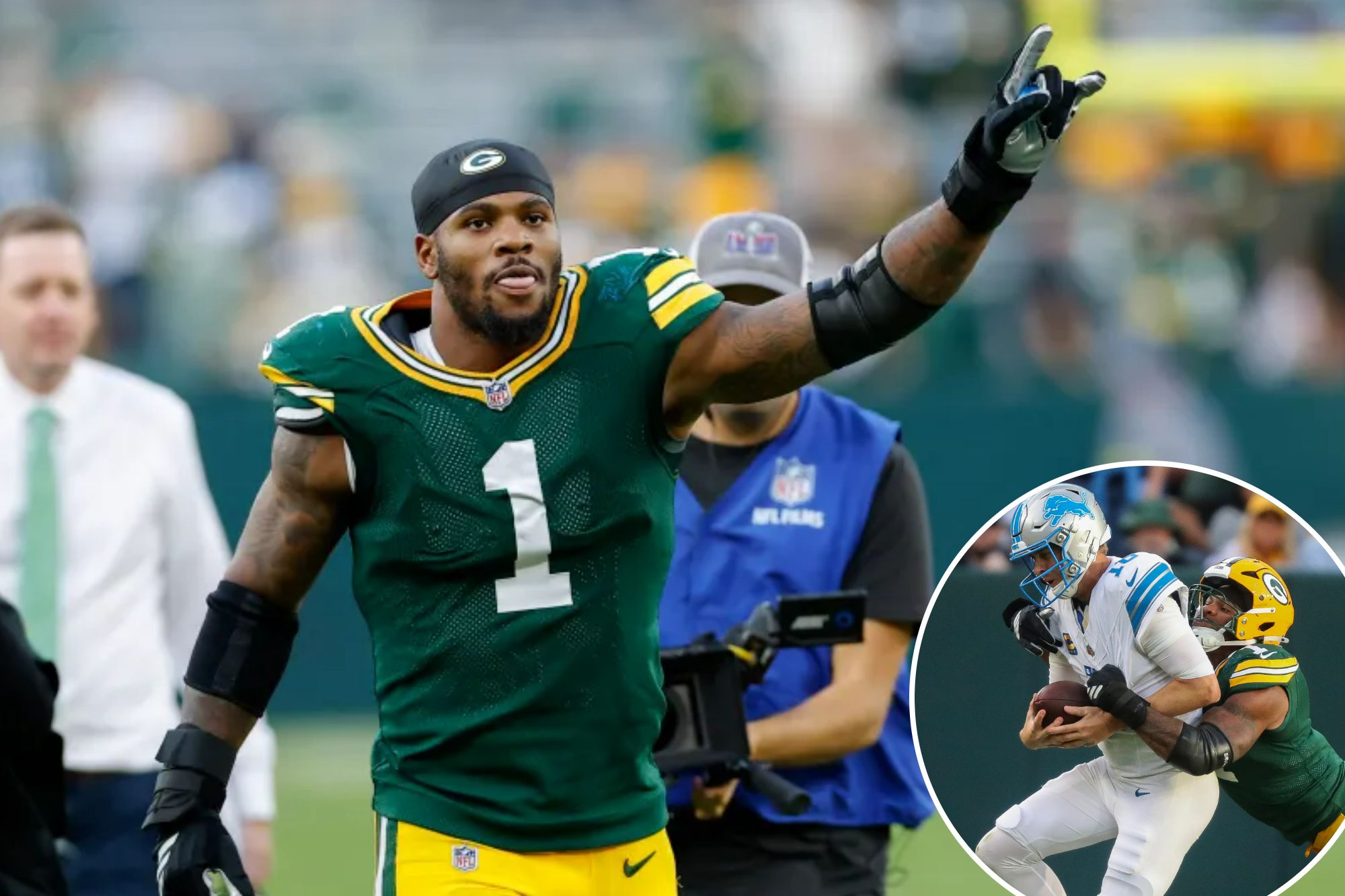 Micah Parsons felt ‘chills’ before Packers debut that featured first sack after stunning trade