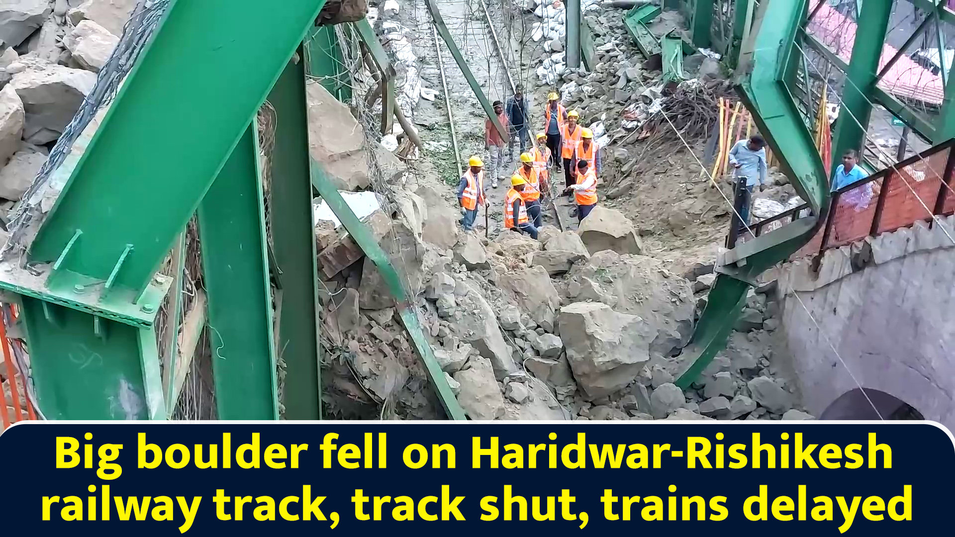 Big boulder fell on Haridwar-Rishikesh railway track, track shut ...