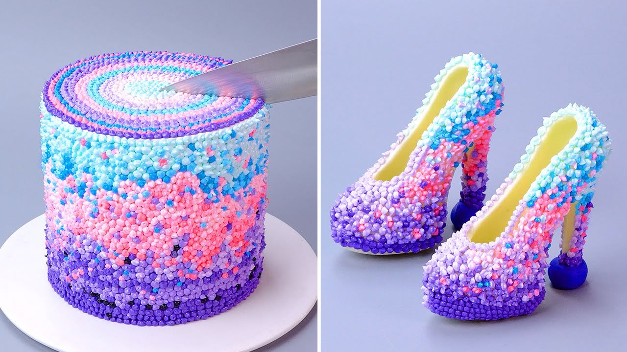 Textured Cake and Candy Heel Design