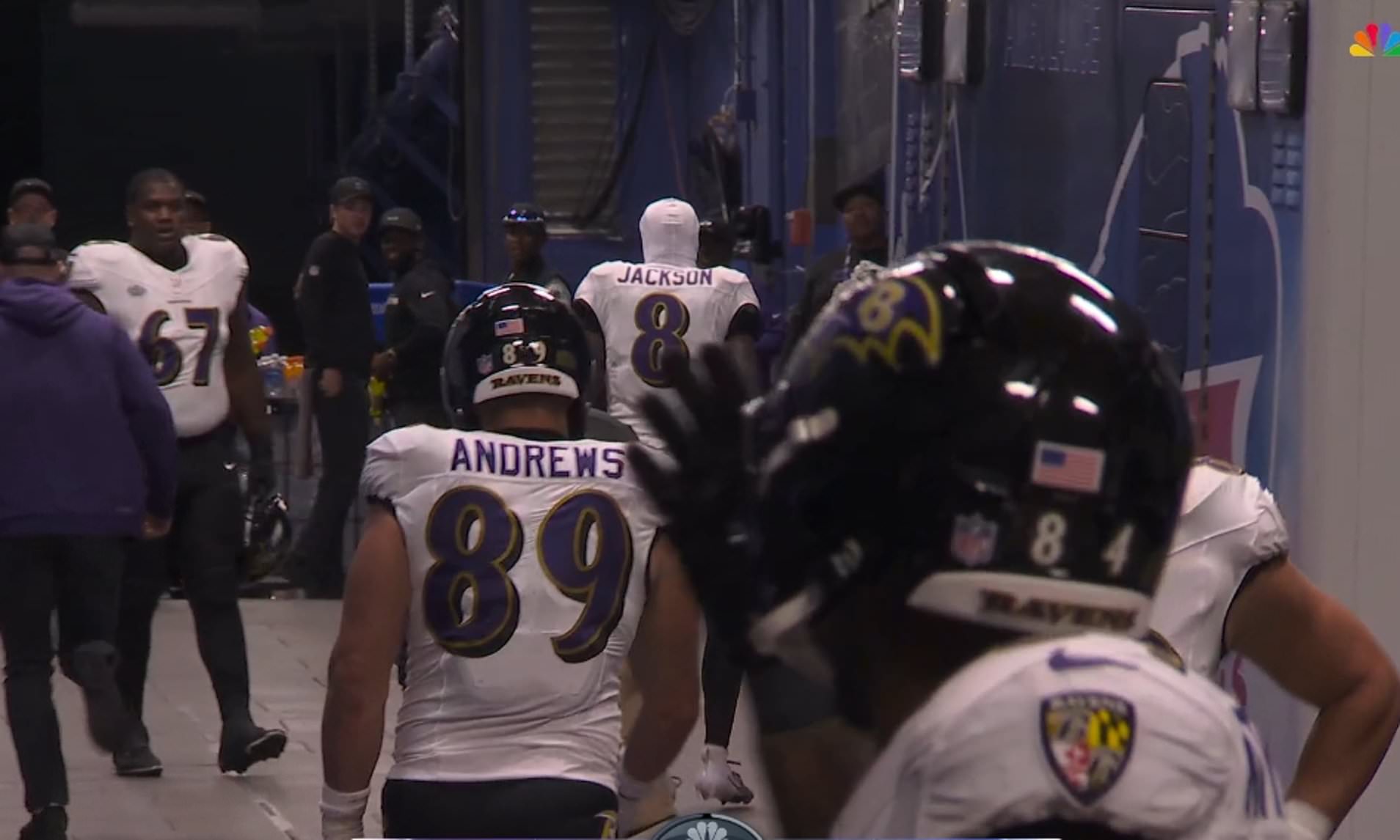 Bizarre moment Ravens players run back to field after wrongly thinking ...
