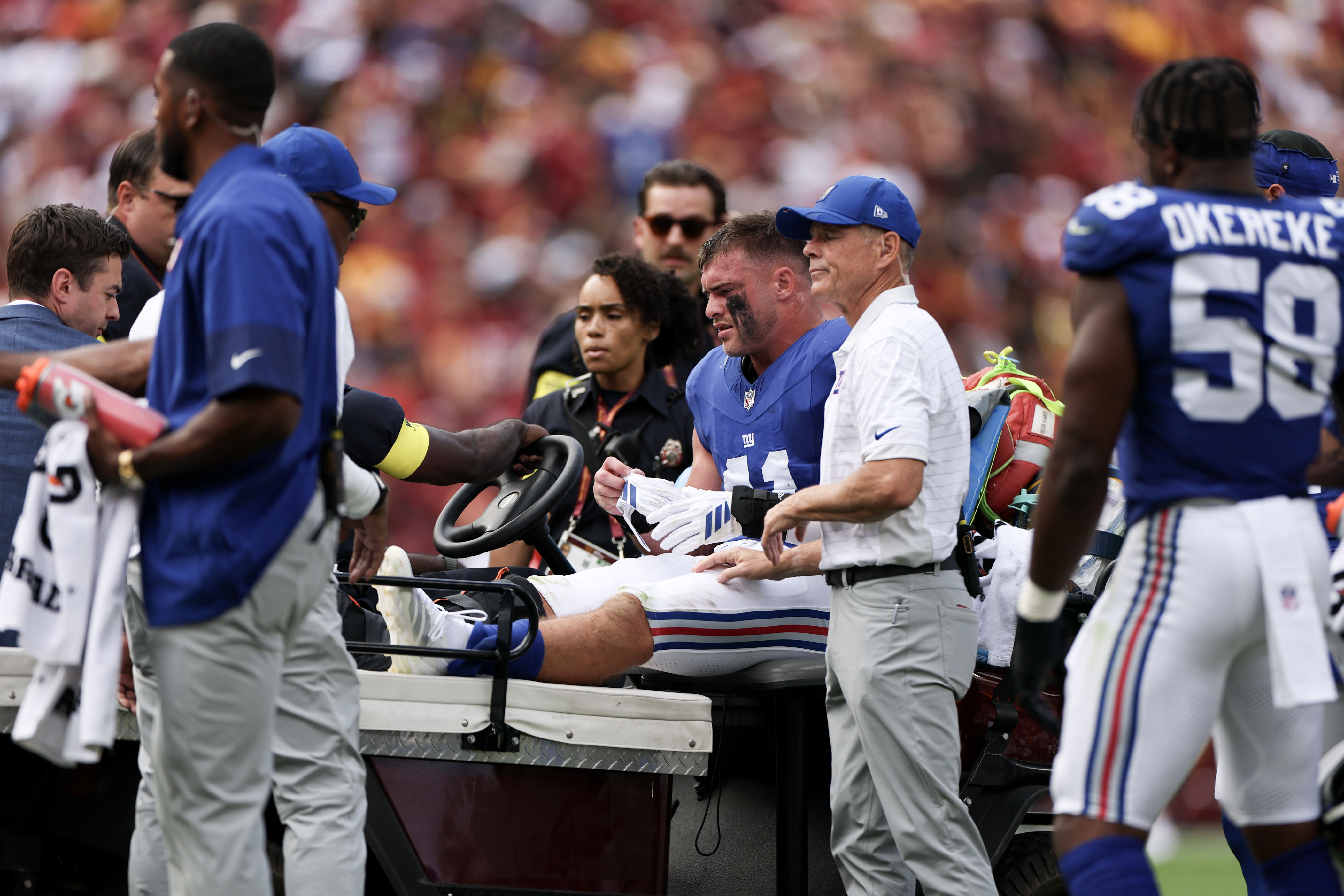 Giants injury news: Micah McFadden suffers leg injury vs. Commanders