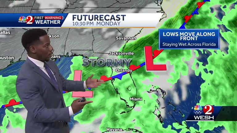 Strong storms cross areas of Central Florida on Sunday