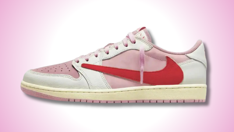Air Jordan 1 Low ‘Shy Pink’: Travis Scott’s Reverse Swoosh Returns in ...