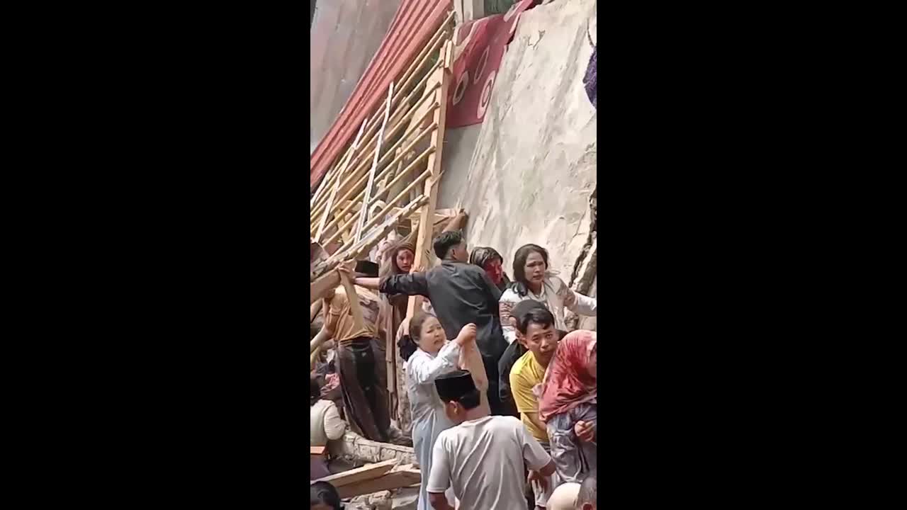 Building collapse at religious gathering leaving four dead and dozens ...