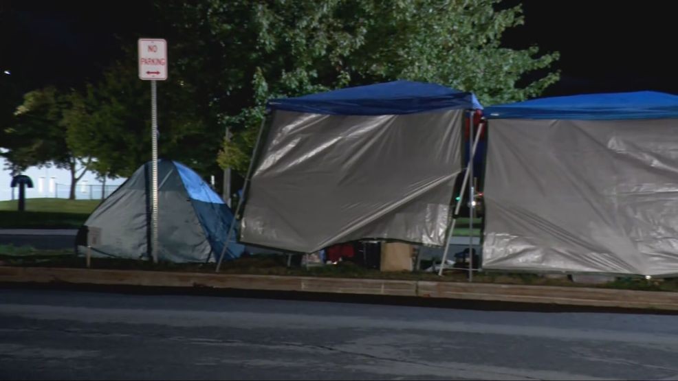 Tent encampment now visible in apparent protest outside border patrol ...
