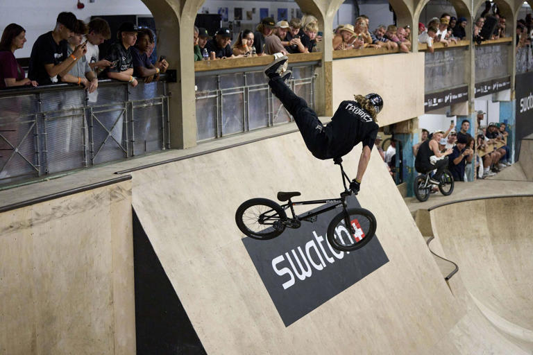 Riders battle it out during Hastings' BMX spectacular