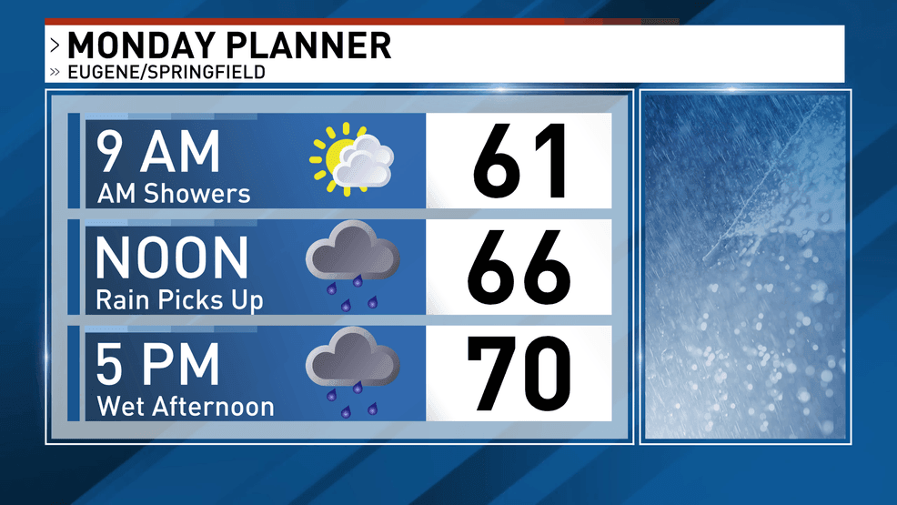 Wet Weather in Monday's Forecast