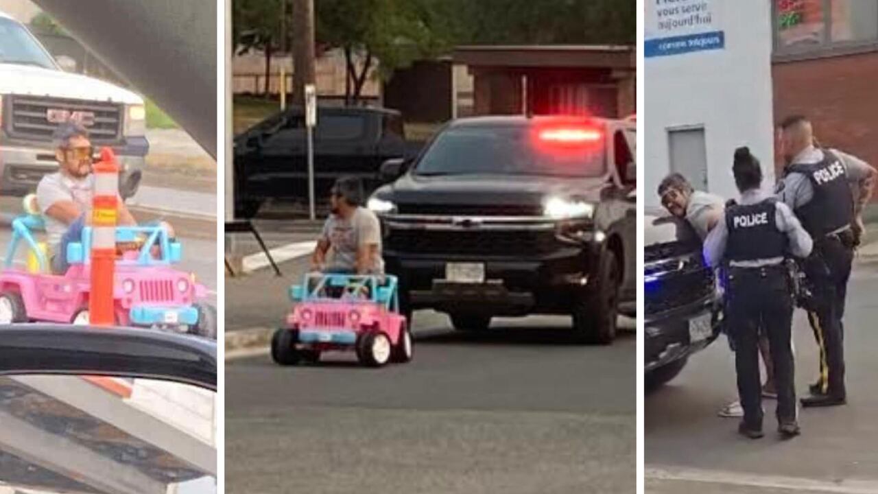 Man arrested after driving child-size pink Barbie Jeep through Prince ...