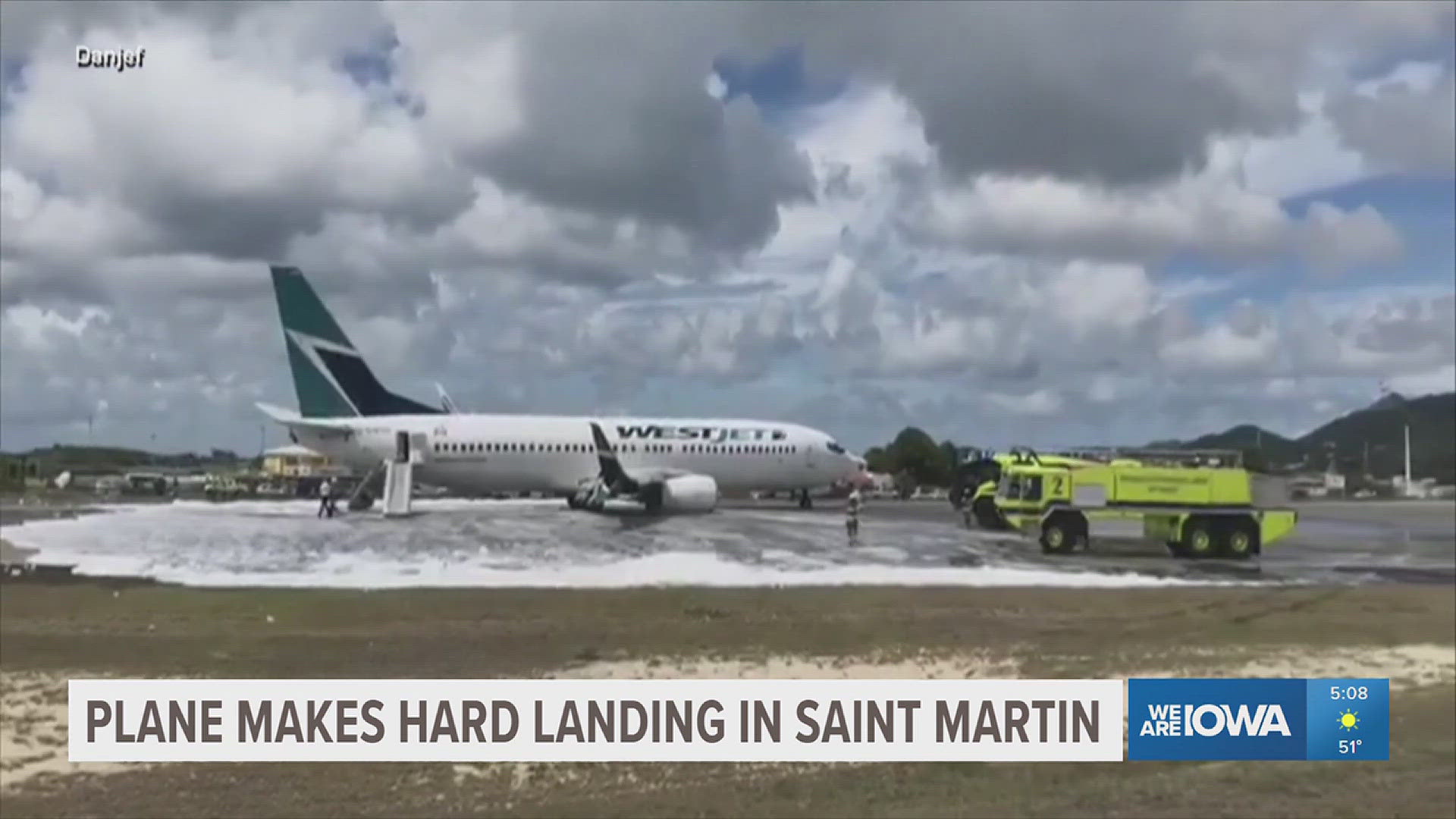 WestJet flight makes hard landing in St. Martin, a Caribbean island