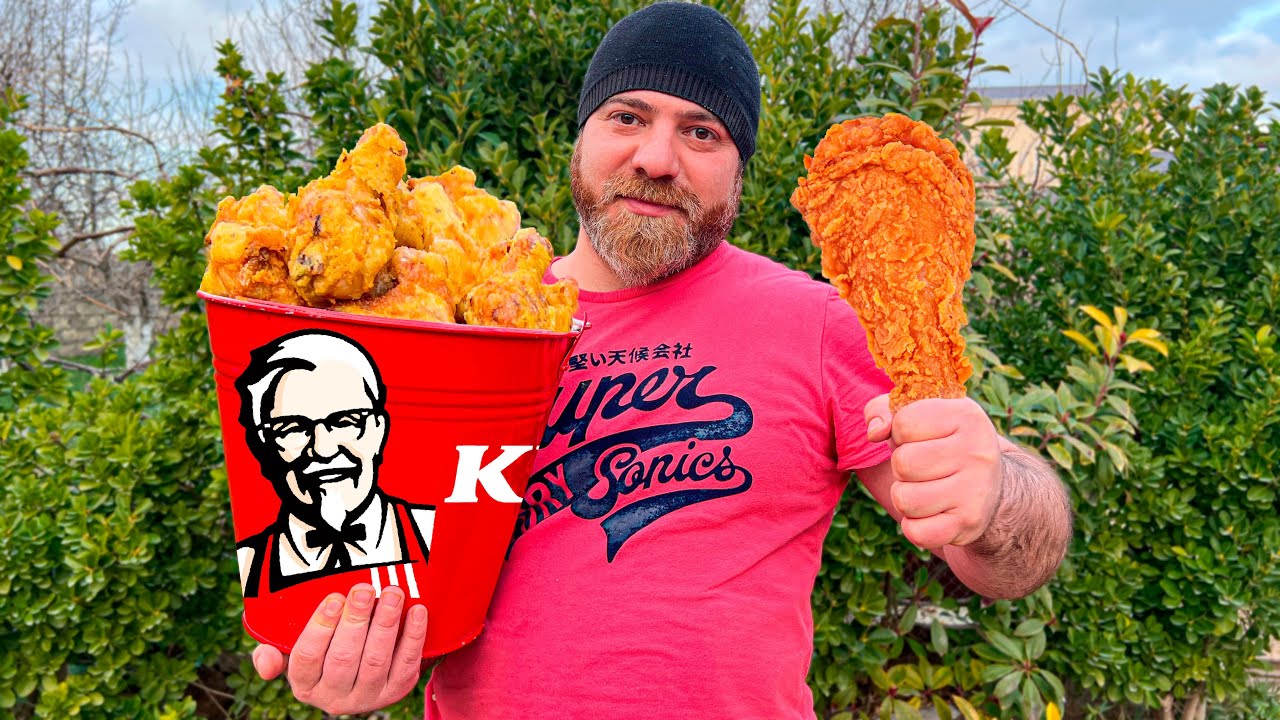I Cooked A Huge KFC Bucket of Chicken Wings and Legs! Unrealistically ...