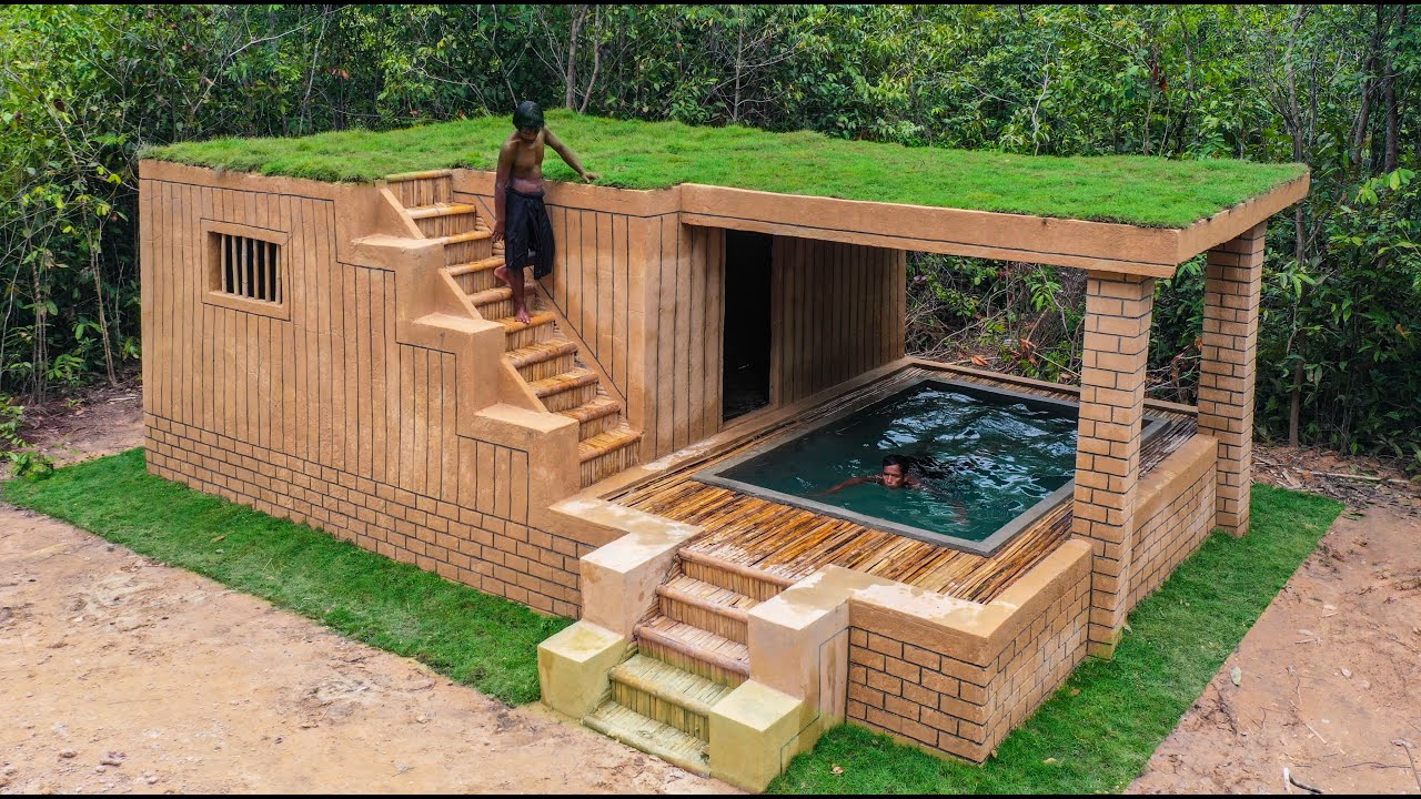 Unbelievable jungle build – a hand-made villa with pool and decorated ...