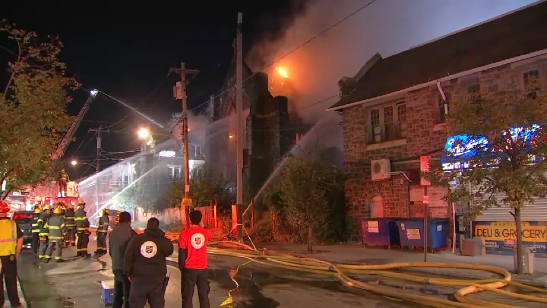 Firefighters battle flames as vacant church burns on Market St. in West ...