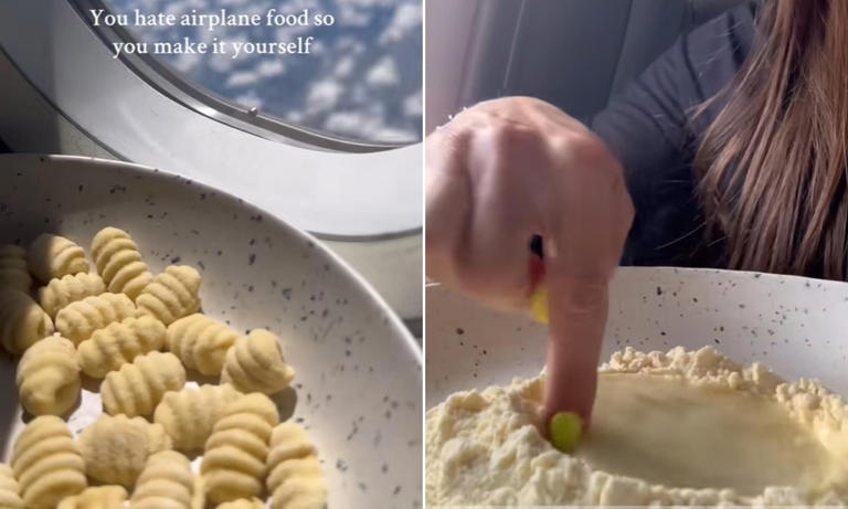 People left stunned after passenger makes fresh pasta on a flight as ...