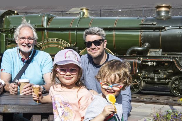 Steam rail fans flock to Didcot to see visiting trains