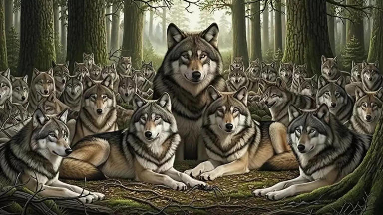 Optical Illusion: Can you spot the hidden spider among the wolves in ...