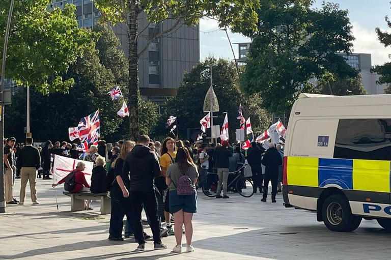 Plymouth flag protest was 'incident-free', police confirm