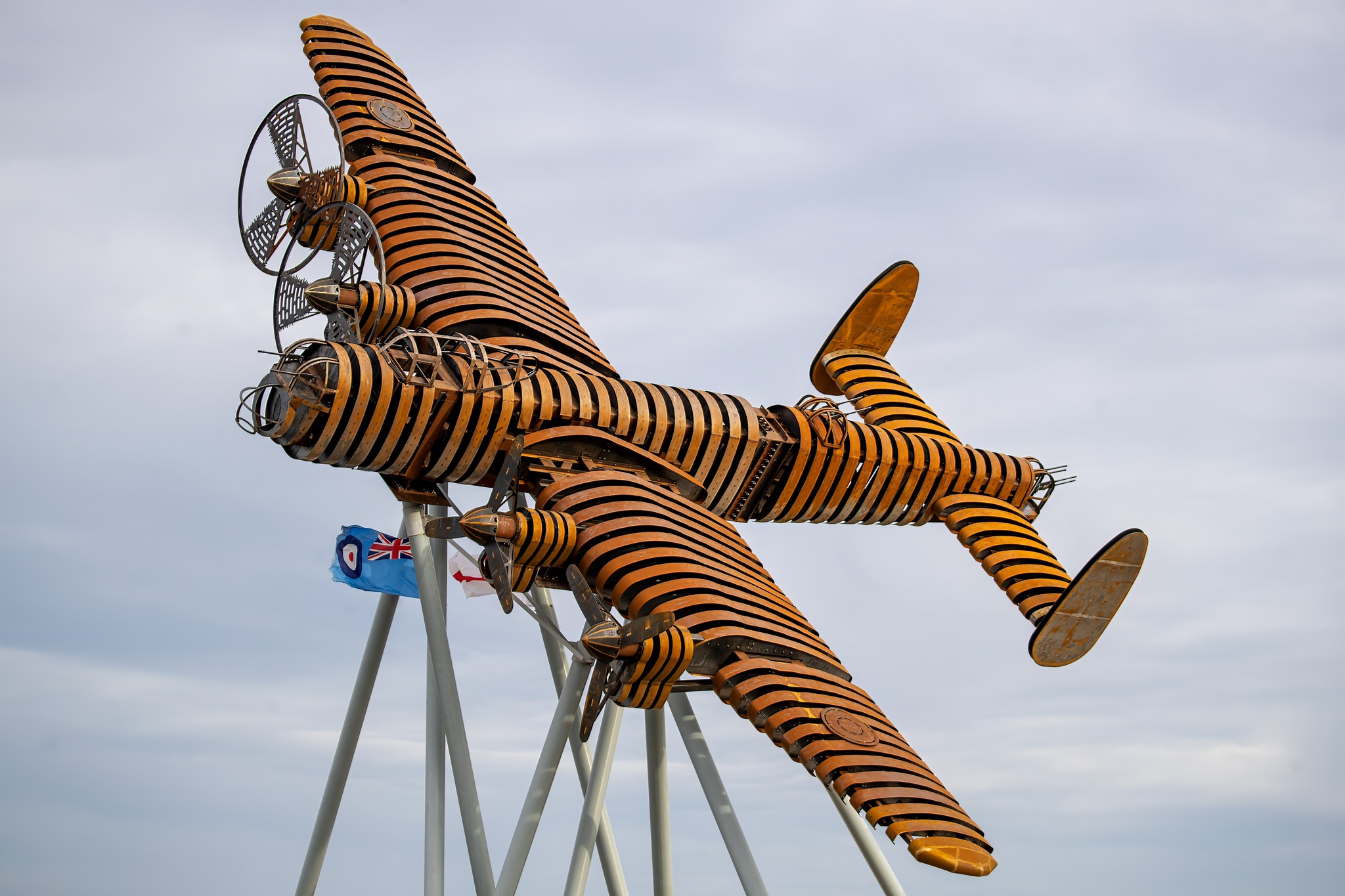 Incredible photos show huge new Lancaster bomber sculpture in the East ...