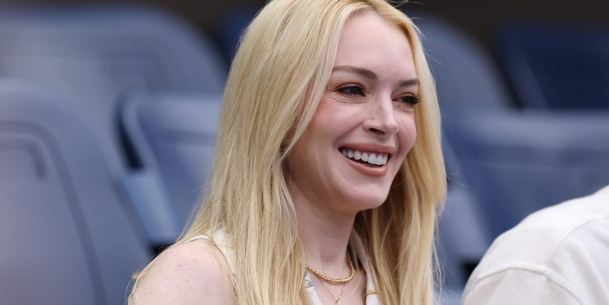 Lindsay Lohan Closes Out the US Open in a Vintage Chanel Shirtdress
