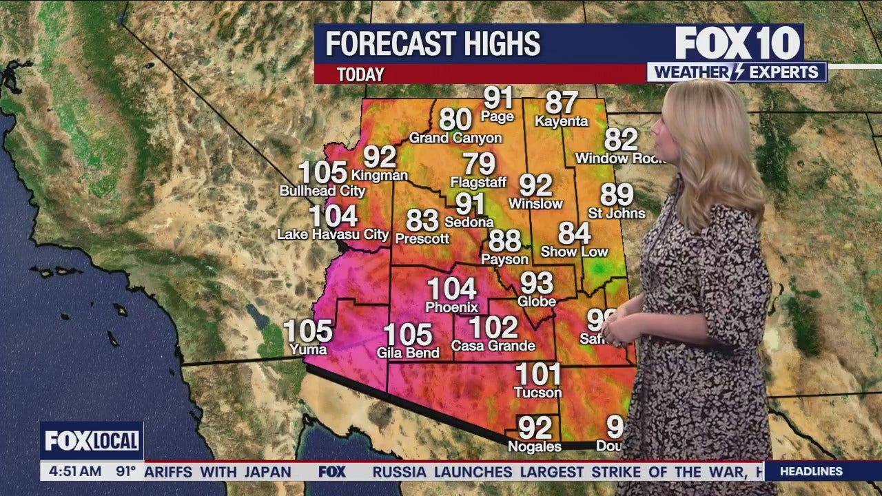 Arizona weather forecast: 'Quieter' conditions expected after active ...